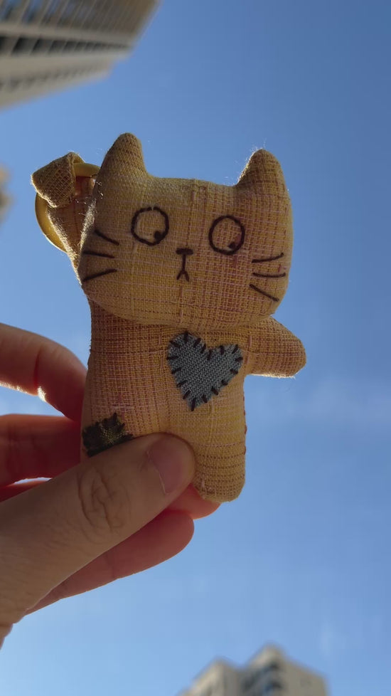 Paw-Stuck Kitty Bag Charm – Made by Frey